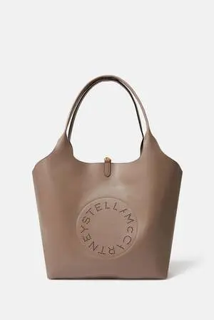 Stella McCartney Borsa Tote Reversibile Con Logo - Beige