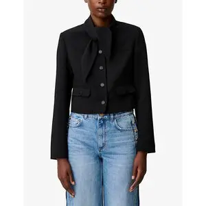 Claudie Pierlot Detachable-scarf Crepe Jacket