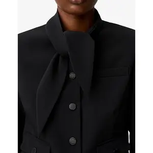 Claudie Pierlot Detachable-scarf Crepe Jacket