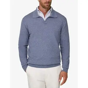 Boggi Milano Open-collar Knitted Polo Shirt Xxl