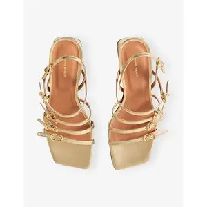 Claudie Pierlot Embellished Leather Heeled Sandals
