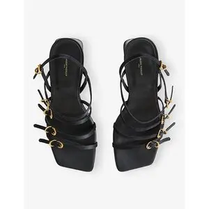 Claudie Pierlot Strappy Satin Heeled Sandals