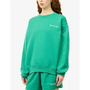 Sporty & Rich Fitness 94 Crewneck Jersey Jumper - Kelly