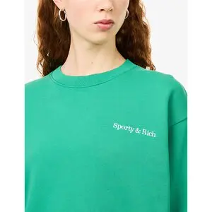 Sporty & Rich Fitness 94 Crewneck Jersey Jumper - Kelly