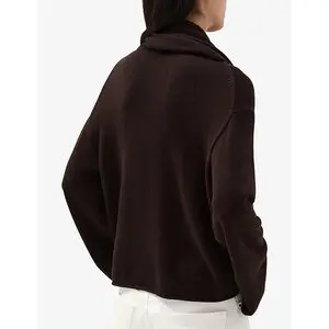 THE WHITE COMPANY Oversized Scarf-neck Wool-blend Jumper