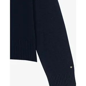Maje High-neck Relaxed-fit Cashmere-blend Jumper