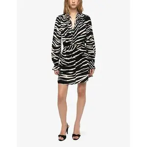 Zadig&Voltaire Rayados Animal-print Woven Mini Dress