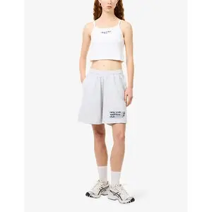 Sporty & Rich Signature Ny Cropped Cotton Tank Top - White
