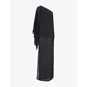 BELLE ANNA Fontana Draped Crepe Maxi Dress