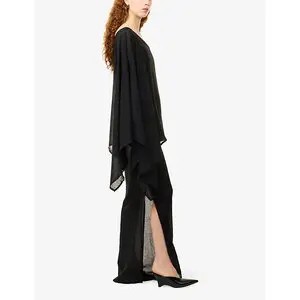 BELLE ANNA Fontana Draped Crepe Maxi Dress