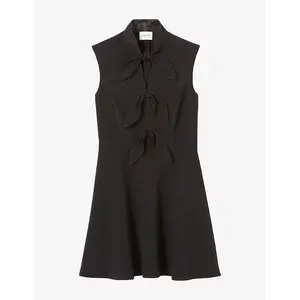 Claudie Pierlot Bow-embellished Crepe Mini Dress