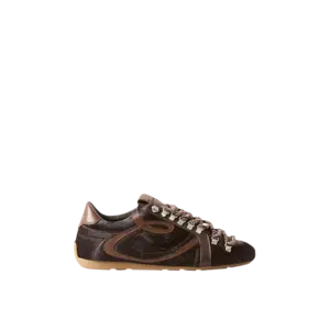 Claudie Pierlot Swing Suede Trainers - Chocolate
