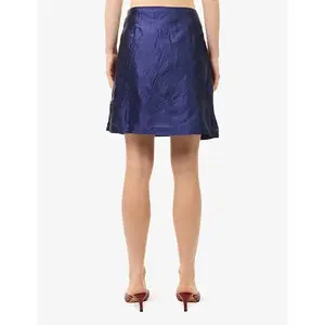 Gimaguas Claude Sequin-embellished Silk Mini Skirt