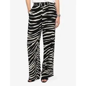 Zadig&Voltaire Pin Elasticated-waist Zebra-print Woven Trousers