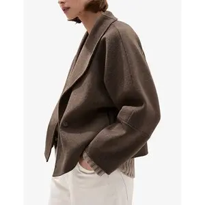 THE WHITE COMPANY Double-breasted Cropped Wool-blend Jacket