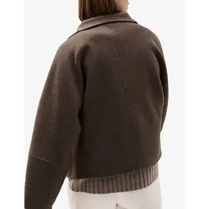 THE WHITE COMPANY Double-breasted Cropped Wool-blend Jacket