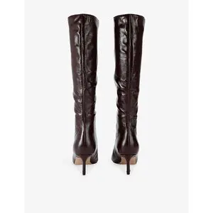 Steve Madden Lavan Leather Heeled Knee-high Boots
