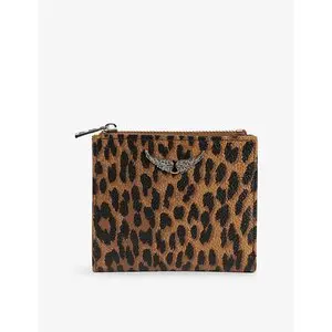 Zadig&Voltaire Zv Leopard Leather Wallet - Brandy