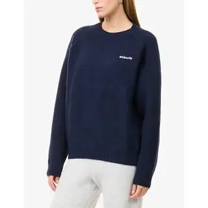 ADANOLA Embroidered-logo Oversize Cotton-knit Jumper