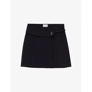 Claudie Pierlot Wrap Belted-waist Stretch-woven Mini Skirt - Multicolored