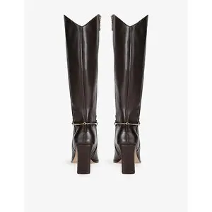 Steve Madden Shield Leather Heeled Knee-high Boots
