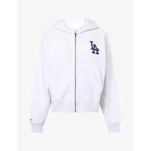 Sporty & Rich La Serif Zip Cotton Hoody - Heather Gray