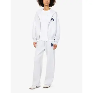 Sporty & Rich La Serif Zip Cotton Hoody