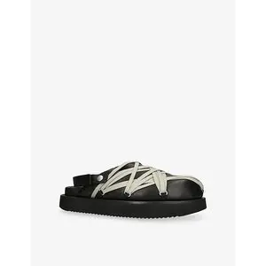 Rick Owens Megalace Leather Mules