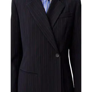 Claudie Pierlot Striped Tailored-collar Stretch-woven Jacket