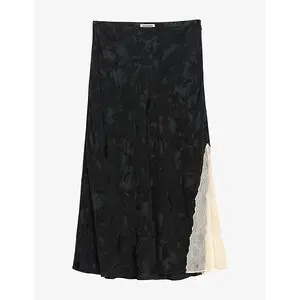 Zadig&Voltaire Jayla Jacquard Lace-trim Woven Midi Skirt