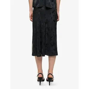 Zadig&Voltaire Jayla Jacquard Lace-trim Woven Midi Skirt