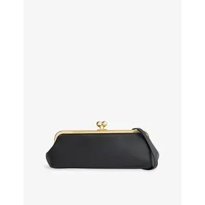 COACH Kisslock Frame 30 Leather Handbag - Black