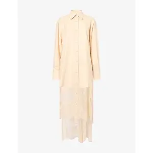 Zimmermann Valiant Longline Lace-trim Wool Shirt