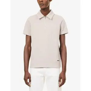 BELIER Edwin Textured Cotton-blend Polo Shirt