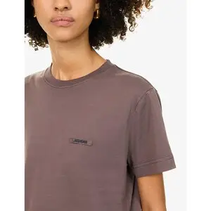 Jacquemus Le T-shirt Grosgrain-logo Cotton-jersey T-shirt