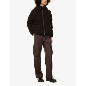 Moncler Cristallin Hooded Bouclé Wool-blend Down Jacket