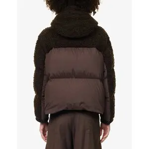 Moncler Cristallin Hooded Bouclé Wool-blend Down Jacket
