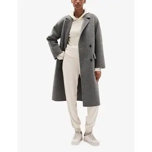 THE WHITE COMPANY Side-stripe Cuffed Wool-blend Jogging Bottoms