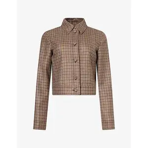 Gabriela Hearst Thereza Houndstooth Wool And Silk Jacket