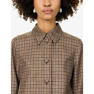 Gabriela Hearst Thereza Houndstooth Wool And Silk Jacket
