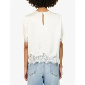 Rails Sonora Lace-trim Satin Top