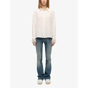Zadig&Voltaire Thely Wing-embellished Satin Shirt - Ecru