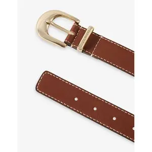 Claudie Pierlot Curved Charm-embellished Leather Belt