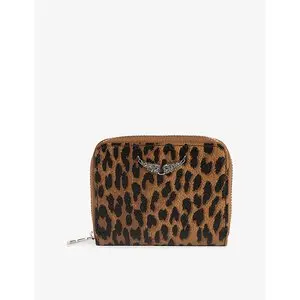 Zadig&Voltaire Zv Mini Leopard Leather Purse - Brandy