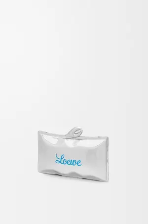 Loewe Blown Minaudiere In Brass And Enamel - Silver/blue