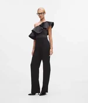 Karl Lagerfeld One-shoulder Jumpsuit - Black