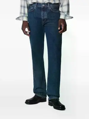 JEANERICA Casual Mid-rise Straight-leg Jeans - Blue