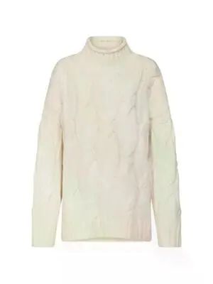 Loulou De Saison Cable-knit Stand-collar Sweater - Neutrals