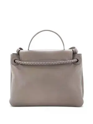 Bottega Veneta Ciao Ciao Top Handle Bag Leather With Intrecciato Detail Small Satchel - Grey