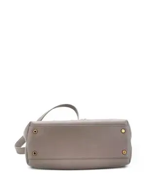 Bottega Veneta Ciao Ciao Top Handle Bag Leather With Intrecciato Detail Small Satchel - Grey